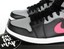 Nike Air Jordan 1 Retro Mid Shadow Grey Hot Punch Pink Black UK 5 6 7 8 ...