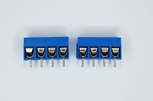 4-Pin Screw Terminal Block Connector - Blue - 2 Pack - PCB Mount - UK ...