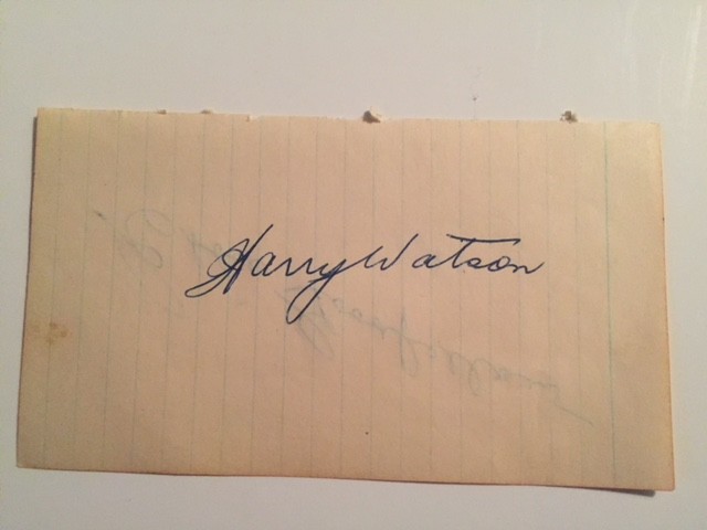 Ebbie Goodfellow HOF Red Wings Harry Watson Leafs Signed 3x5 Note Page ...