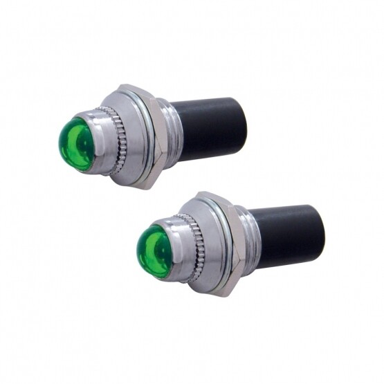 12V Classic Vintage Dash Light Indicator Mini Pilot Warning Green ...