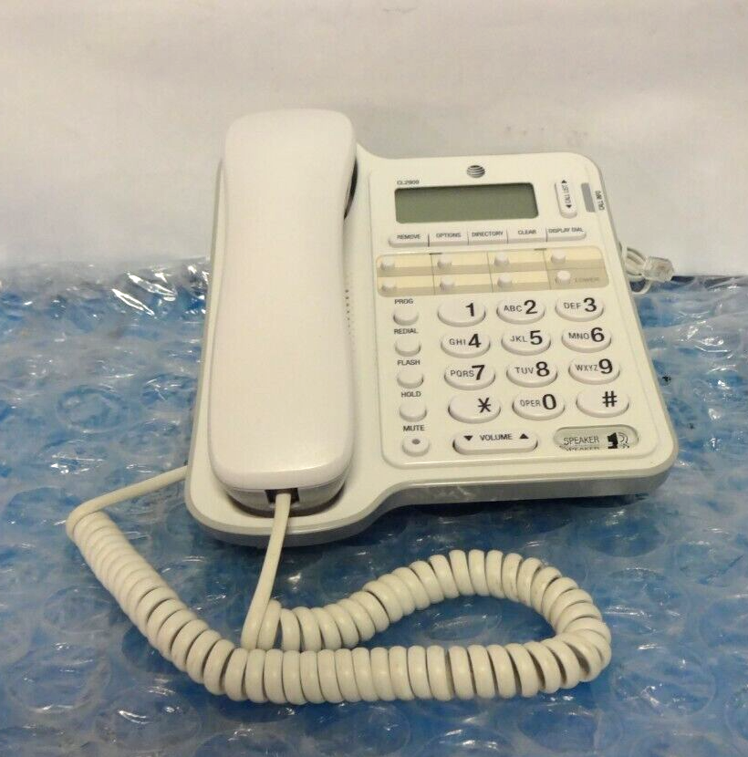 AT&T CL2909 CORDED HOME OFFICE LANDLINE SPEAKER PHONE CALLER ID D4 D5 ...