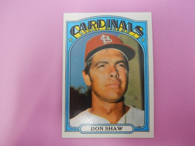 1972 Topps Baseball Don Shaw Cardinals #479 (1) | eBay