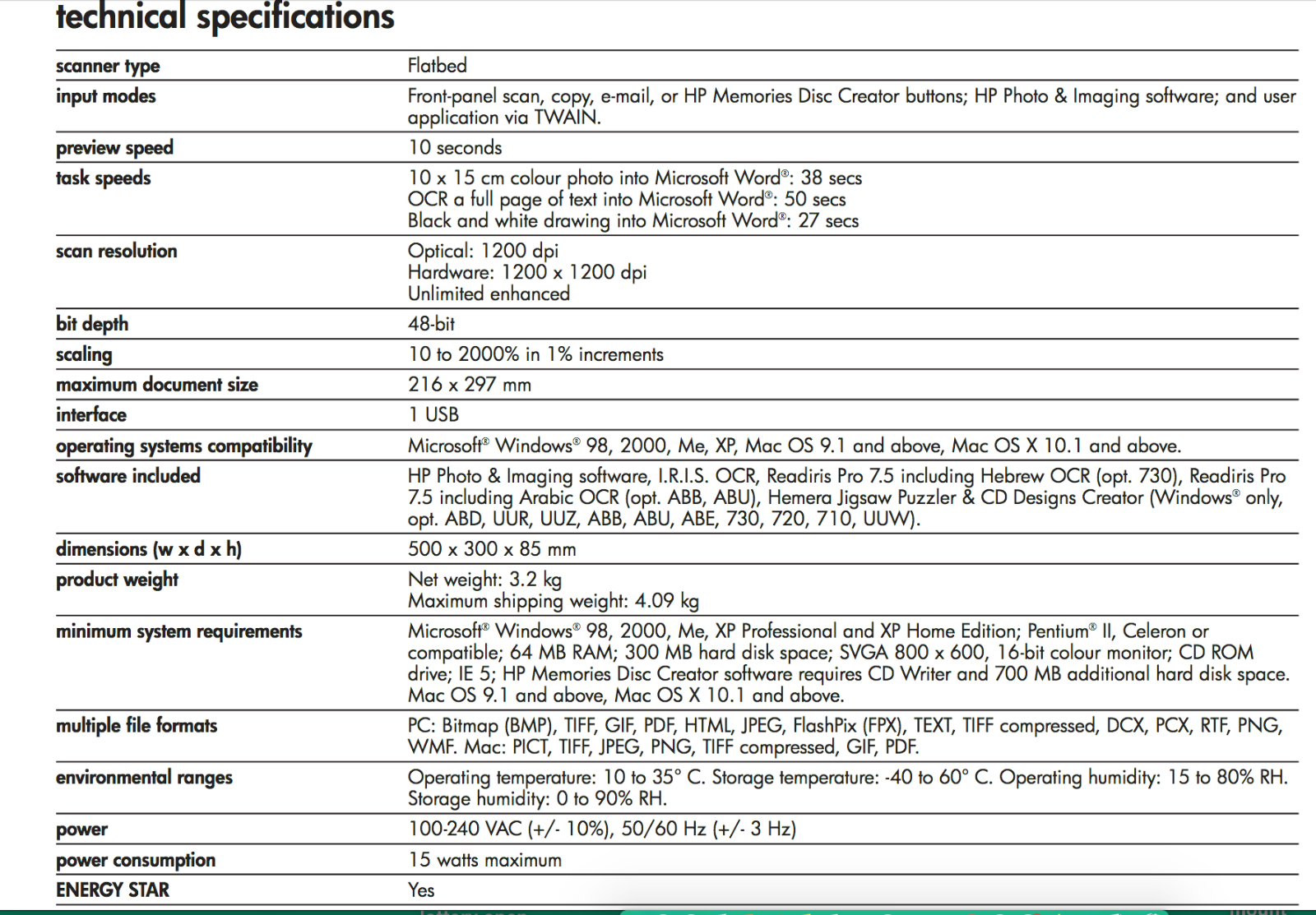HP Scanjet 3570C Flatbed Scanner w/ POWER CABLE | eBay
