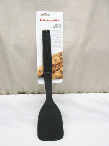 NEW KITCHENAID LONG BLACK SOLID SPATULA TURNER FLIPPER UTENSIL | eBay