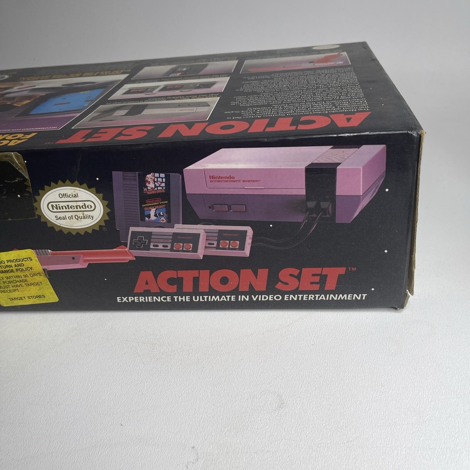 NES Nintendo Entertainment ACTION SET BOX ONLY (NO STYROFOAM) Orange ...