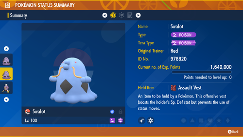 SWALOT | SHINY - NON SHINY | 6IV | BATTLE READY | POKEMON SCARLET & VIOLET | eBay
