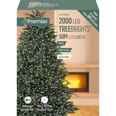 Premier 2000 LED Multi-Action TreeBrights Christmas Tree Lights Timer ...