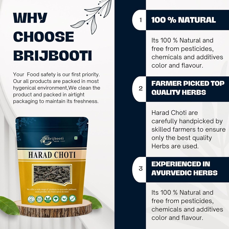 Organic & Natural Harad Choti - Haritaki - Kadukkai - Karakkaya ...