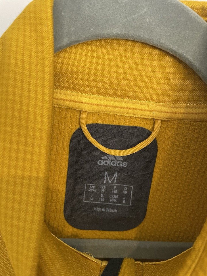 adidas Terrex Yellow 100% Polyester Fleece Style Hiking Women’s Jacket ...