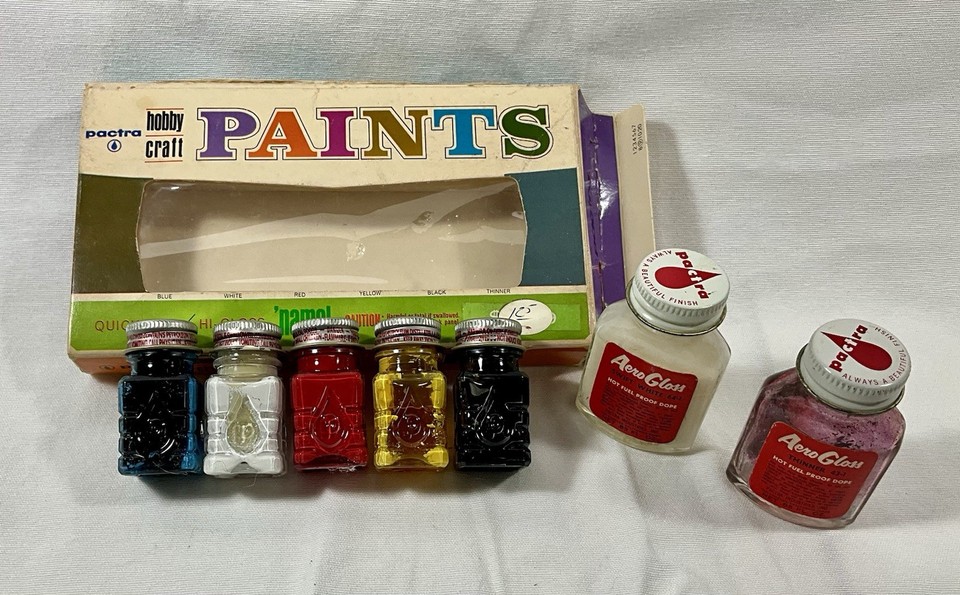Vintage '60s Pactra Paint Kit For Model Builders 'Namel Paint Aero ...