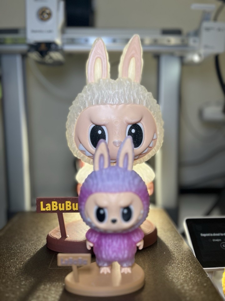 Giant Ice Crystal Labubu 11” 3D Printed Collectible – PLA Biodegradable ...