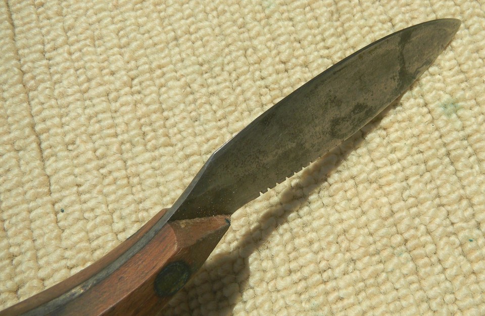 Vintage HERTERS ,OLDER Sheep Skinner, Fixed Blade Knife Hunting , with ...