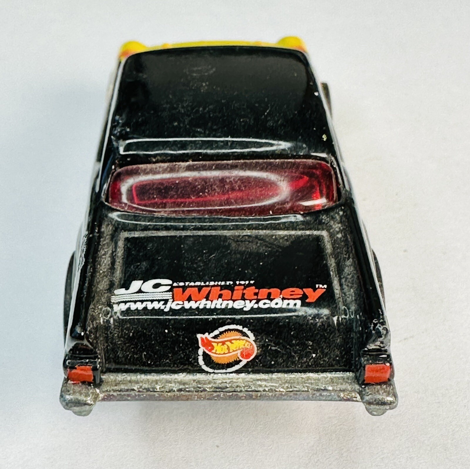 Hot Wheels JC Whitney 1957 Chevy Bel Air 28366 Black w/Flames RARE ...