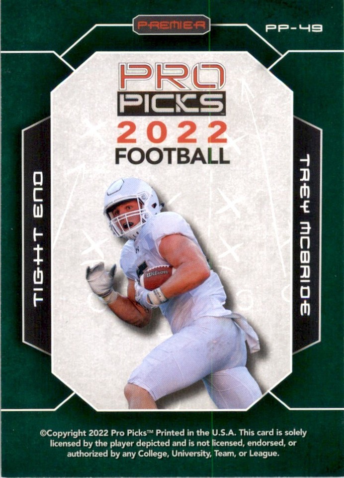 2022 Pro Picks Premier Trey McBride Rookie Arizona Cardinals #PP-49 | eBay