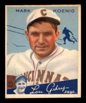 1934 Goudey #56 Mark Koenig - EX-MT | eBay
