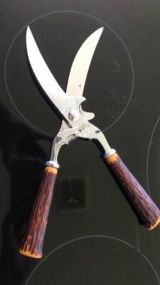 Vtg Regent Bakelite Hunt Kitchen Butcher Poultry Shears Eagle Chrome ...