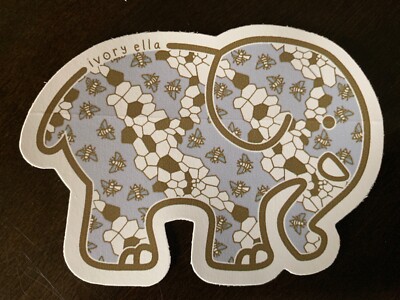NEW Ivory Ella Logo Bees Sticker Decal | eBay