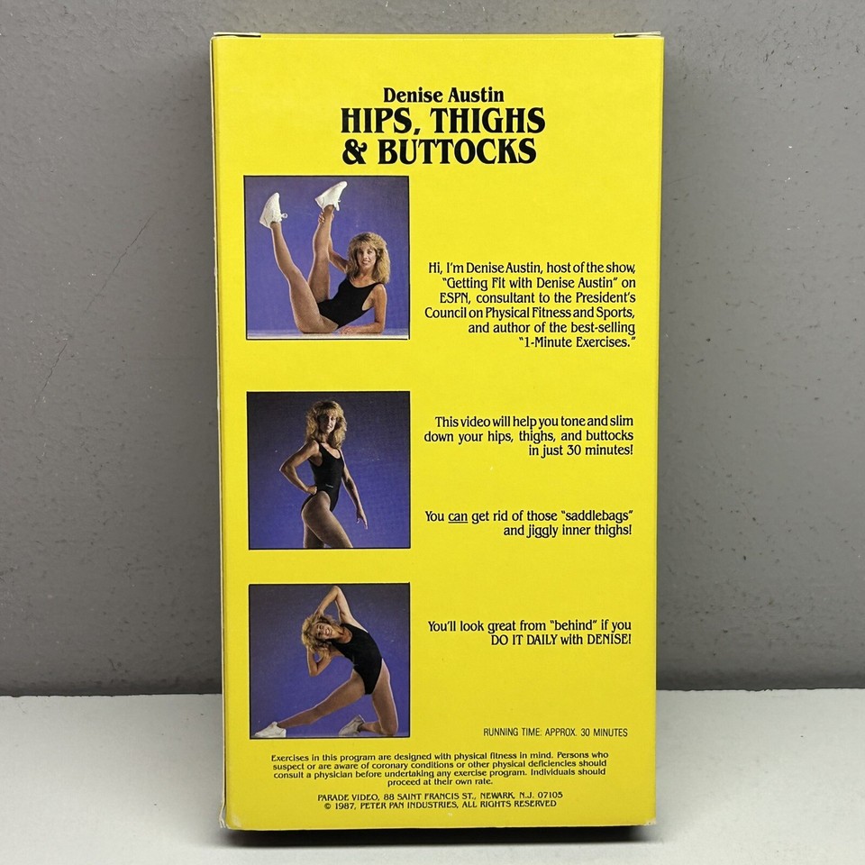 Denise Austin Hips Thighs Buttocks VHS 1987 Video Tape ESPN Fitness ...