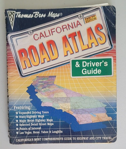 Thomas Bros California Road Atlas Drivers Guide 1991 Map Included ...