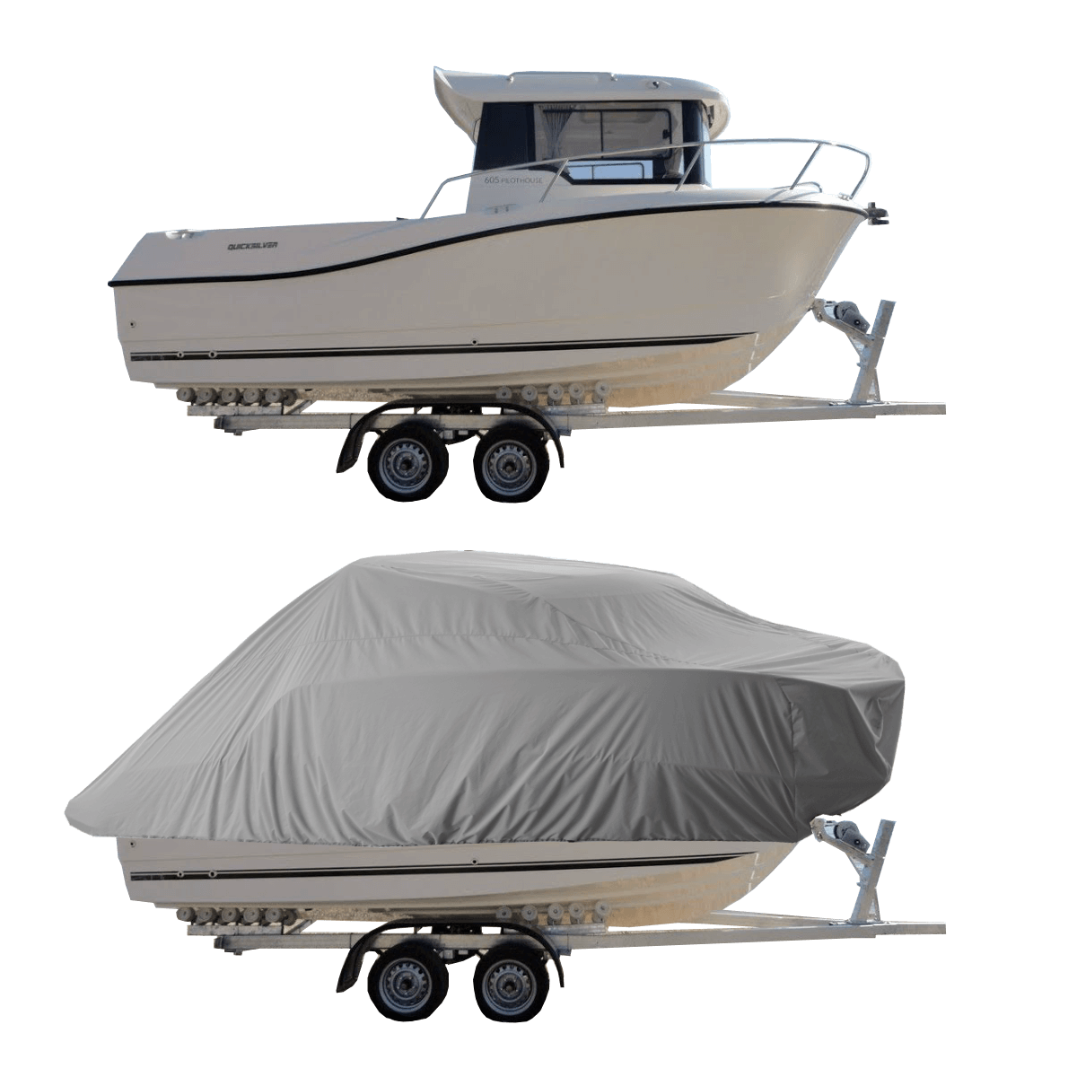 Oceansouth Boat Cover for Quicksilver 605 Pilothouse | eBay