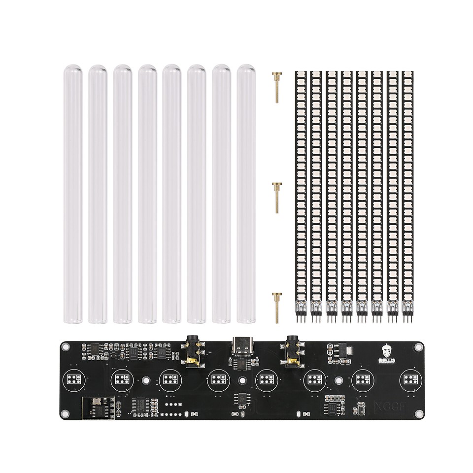 RGB LED Tube Sound Level Meter Music Spectrum Visualizer Display Home ...