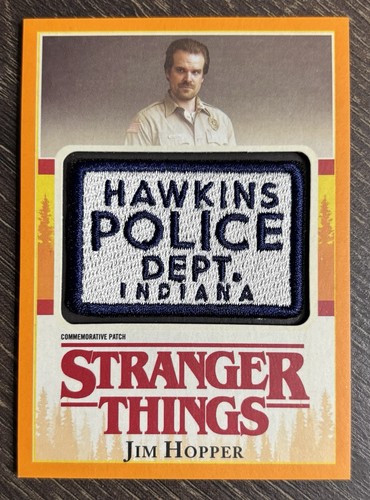 2018 Stranger Things Orange Patch Card Jim Hopper #/99 Bonus Magnetic ...