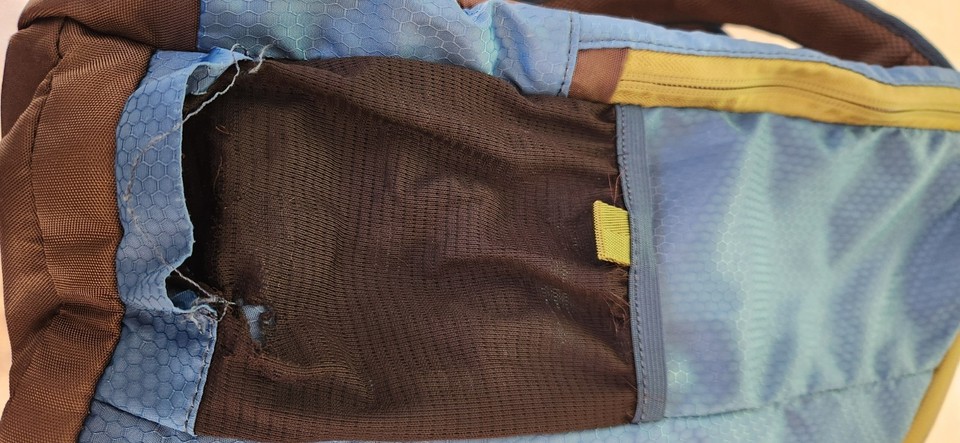 CLEAN Embark Elite Jartop Backpack, Blue/Green, Small Tear in Bottle ...