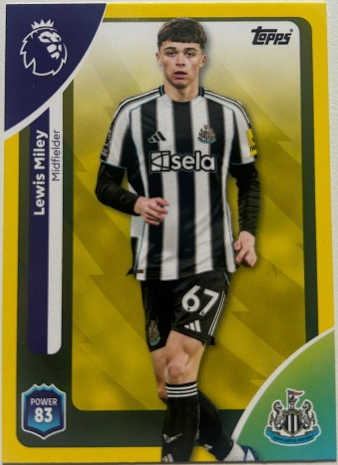 2025-26 Topps Premier League - Lewis Miley, Lewis Miley #224 Yellow for ...