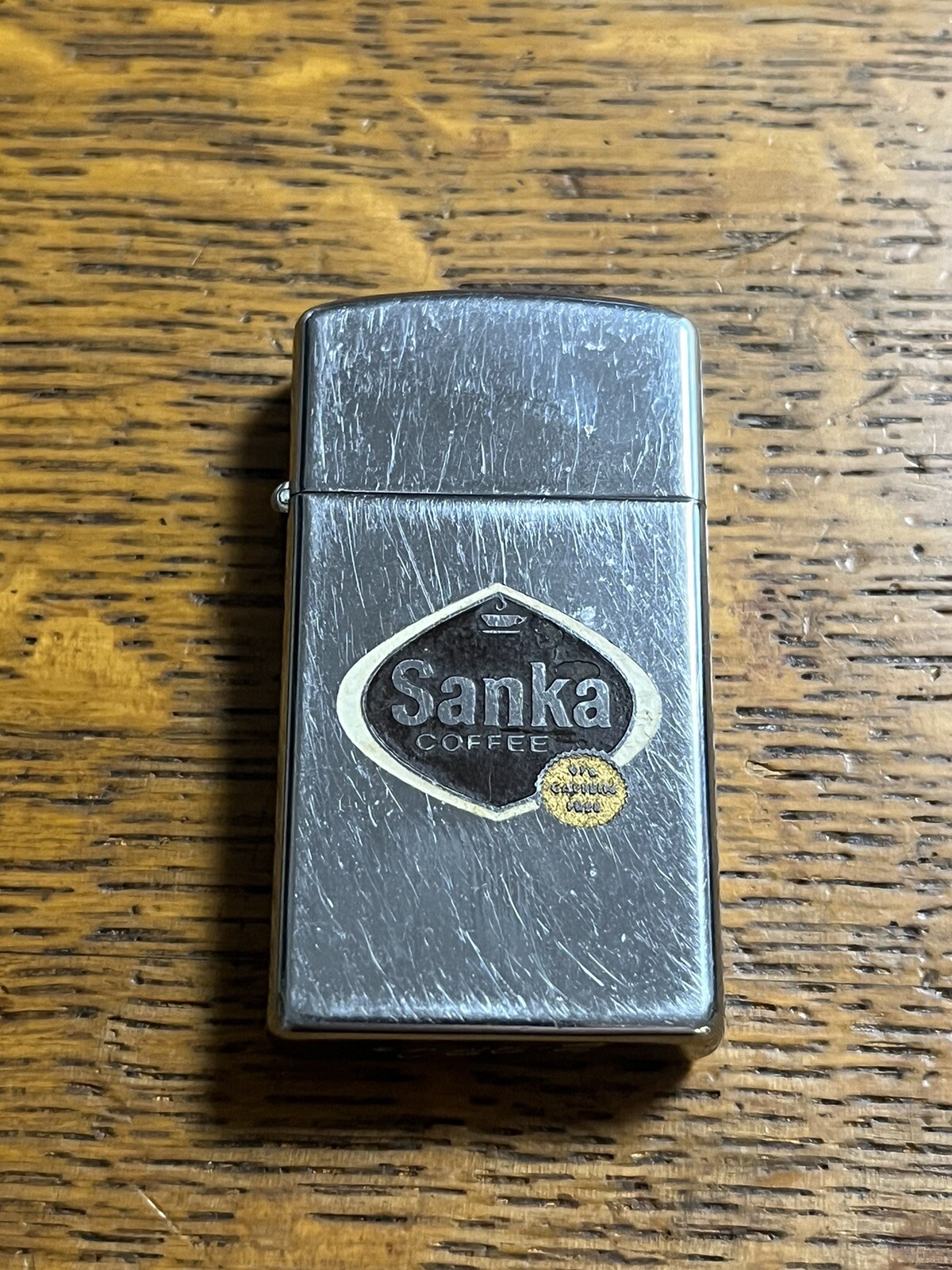 Rare Vintage Sanka Coffee Advertising Slim Zippo Lighter Nice! | eBay