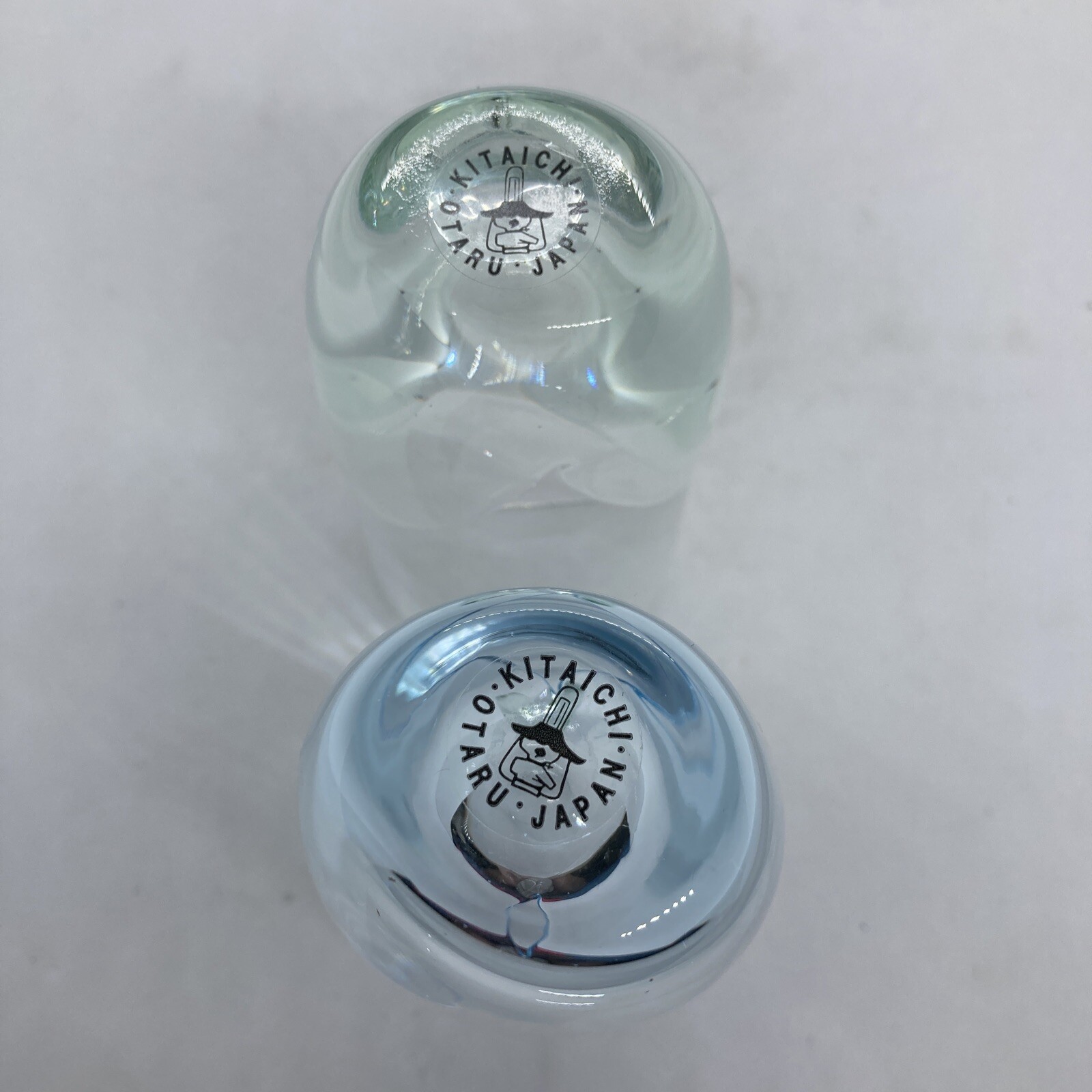Kitaichi Glasses Otaru Handmade 2 Pc set Green & Blue | eBay