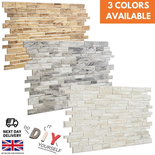 Stone Slate Effect PVC Plastic Wall Covering Panels Decorative Cladding Tiles | eBay