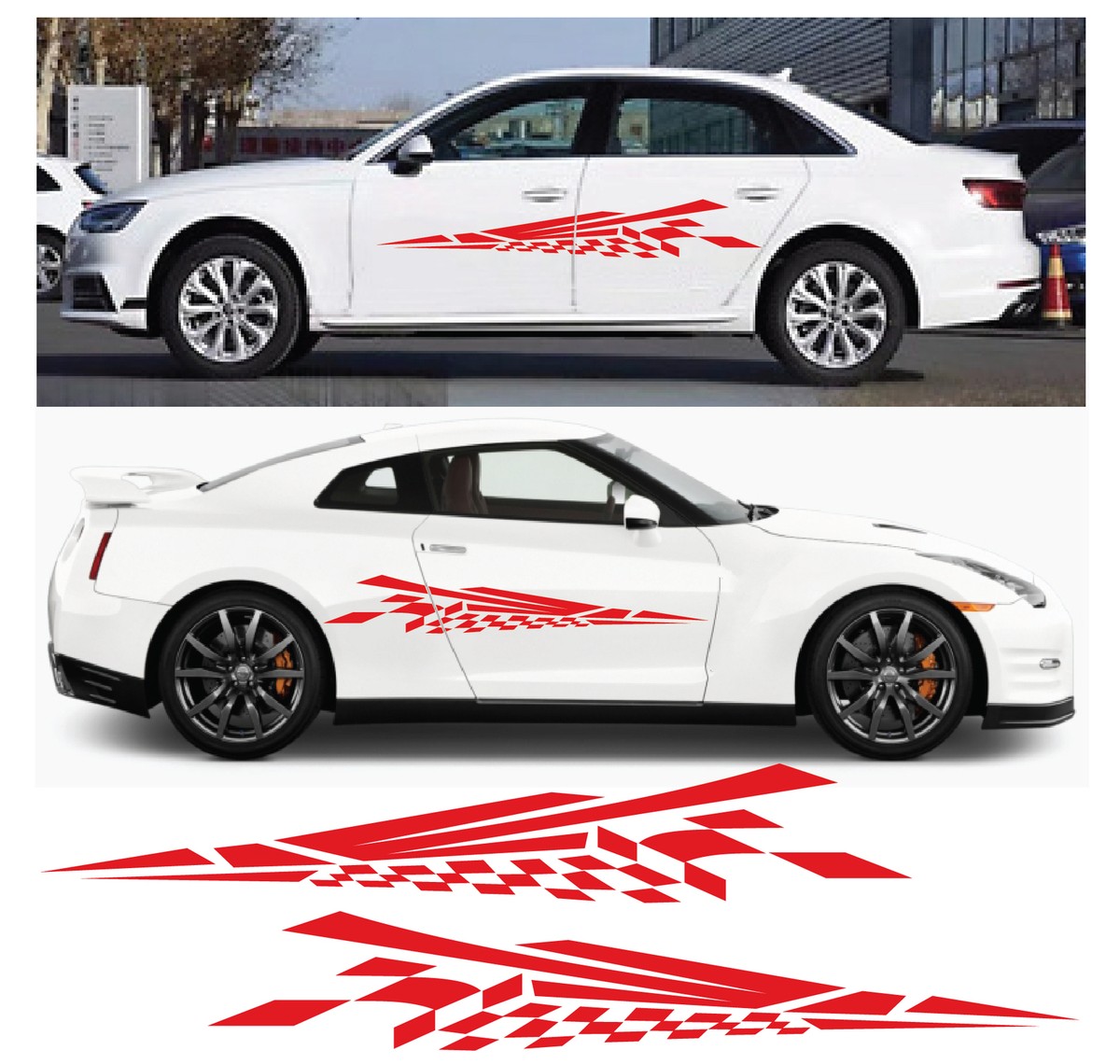 Racing Car Side Stickers