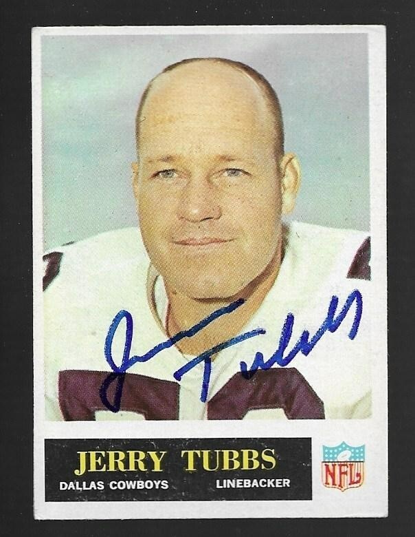 JERRY TUBBS 1965 Philadelphia Signed Autographed card #55 Dallas ...