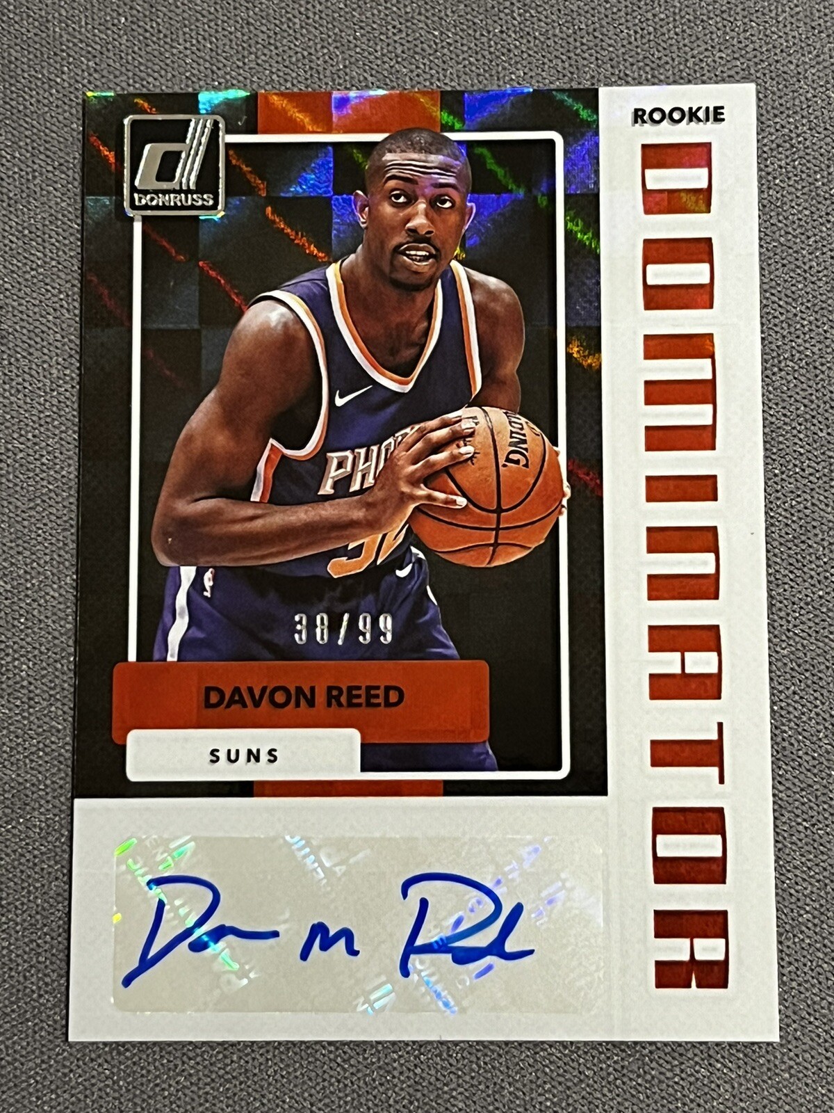 2017-18 Panini Donruss Rookie Dominators Signatures #26 Davon Reed ...