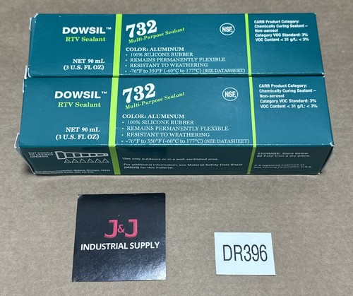 (2) BRAND NEW- DOWSIL RTV 732 Multi-Purpose Sealant - Aluminum - 90mL ...