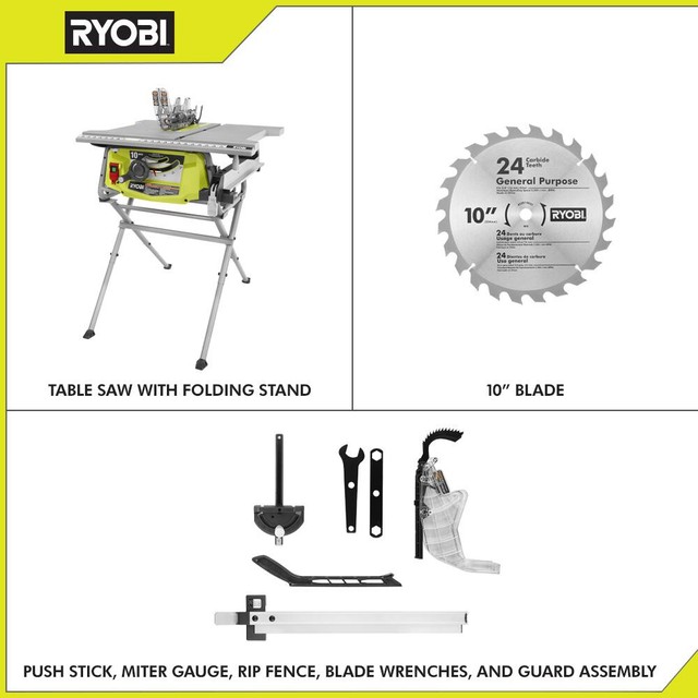 Ryobi RTS12 Table Saw with Folding Stand for sale online | eBay