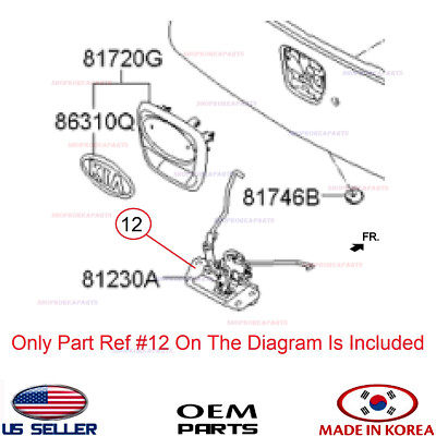 Genuine Trunk Lid Latch Lock Actuator ⭐OEM⭐ Kia Picanto 81230-1Y010 | eBay