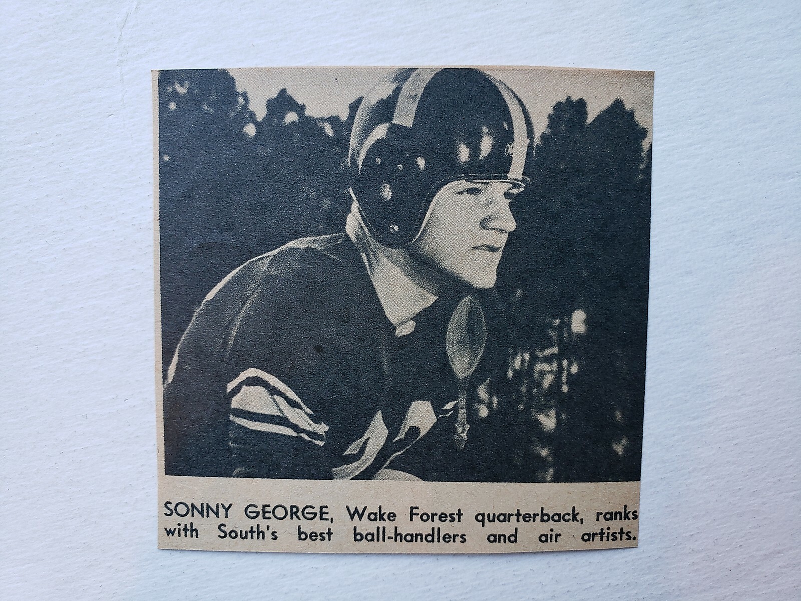 Sonny George Wake Forest University 1953 S&S Football Pictorial CO ...