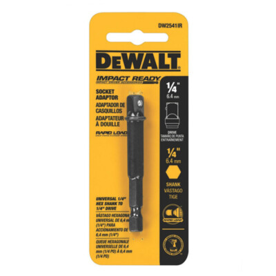 DEWALT Impact Ready DW2541IR Universal 1/4" Hex Shank To 1/4" Socket ...