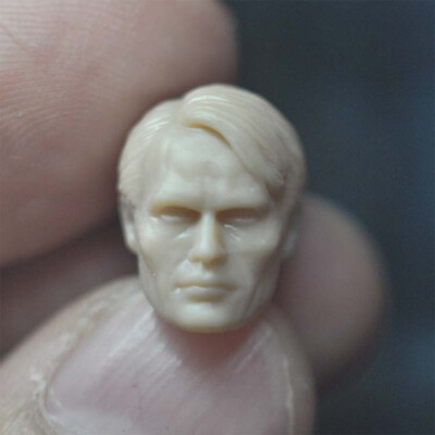 Blank 1/18 Scale Mads Mikkelsen Hannibal Head Sculpt Unpainted Fit 3.75 ...