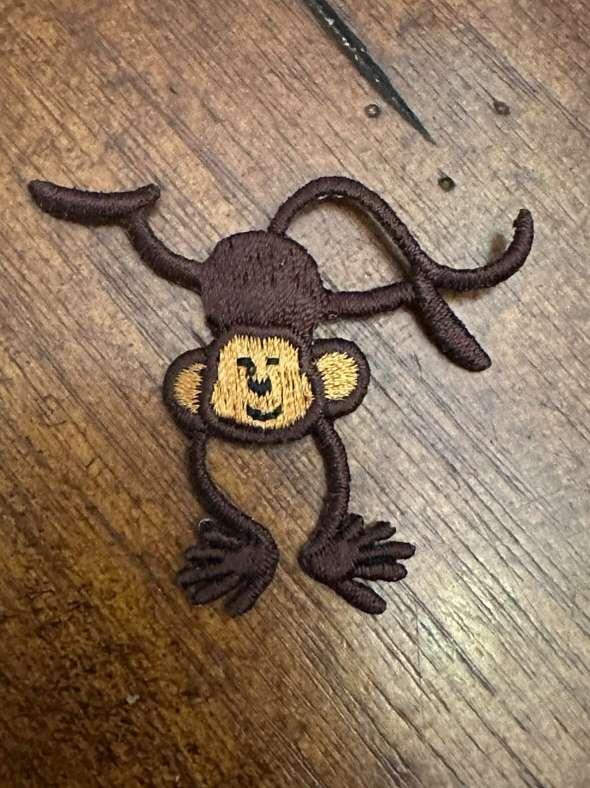 MONKEY HANDSTAND Iron On Patch Applique 1 3/4" h x 2" w | eBay