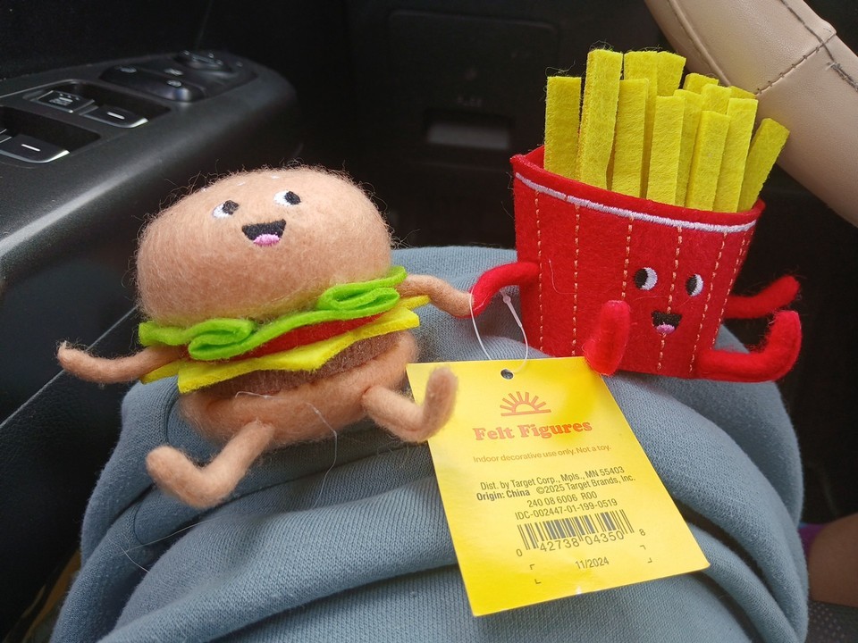 Target Sun Squad Cheese Burger and Fries Felt Figures Urban Outfitters ...