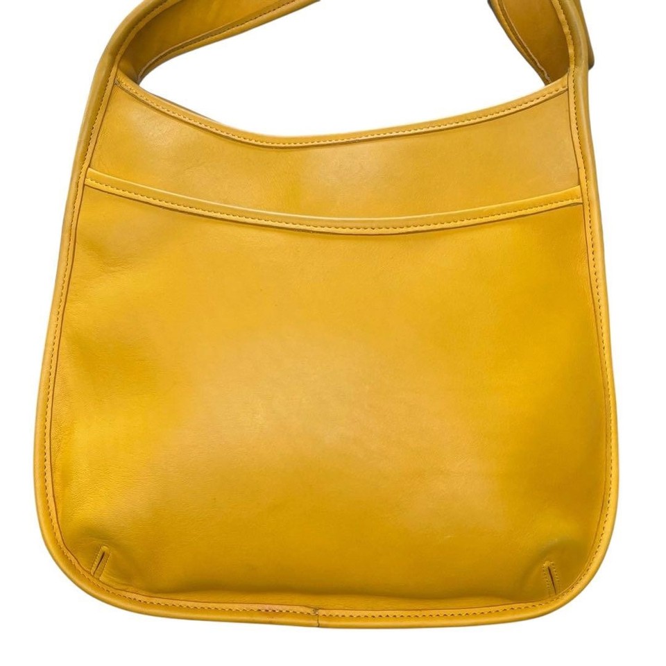 Old Coach Ergo Leather One-Shoulder Bag Model 9047 Yellow Vintage | eBay