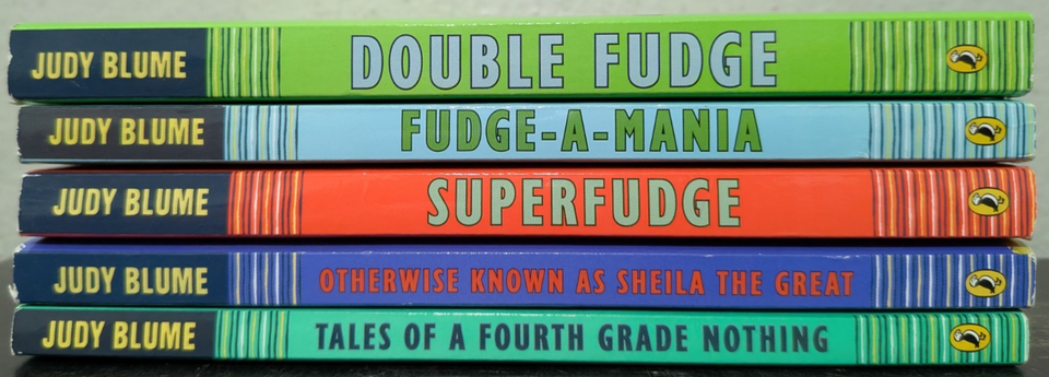 LOT 5 Judy Blume COMPLETE FUDGE SERIES 1-5 Matched PB Books Free ...