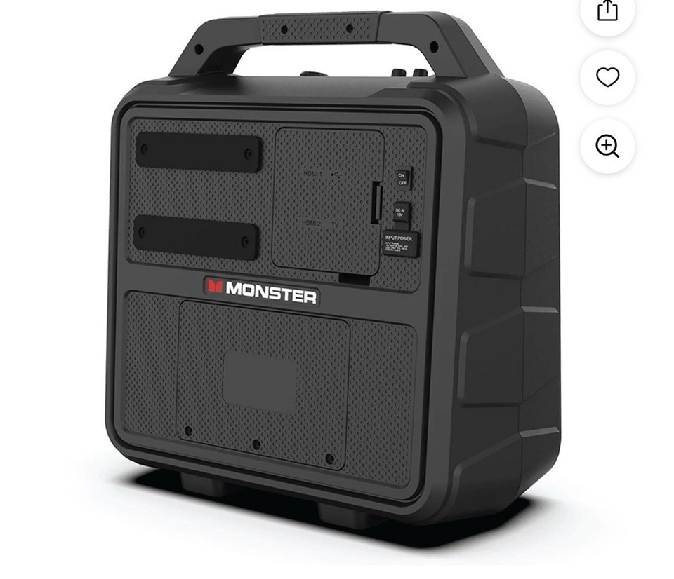 Monster Vision 2 Portable Bluetooth Speaker with Built-In LCD TV | eBay