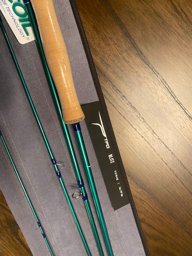 TFO Blitz 7wt 9ft 4pc Fly Fishing Rod with Rod Sock and Rod Tube (TF 07 ...