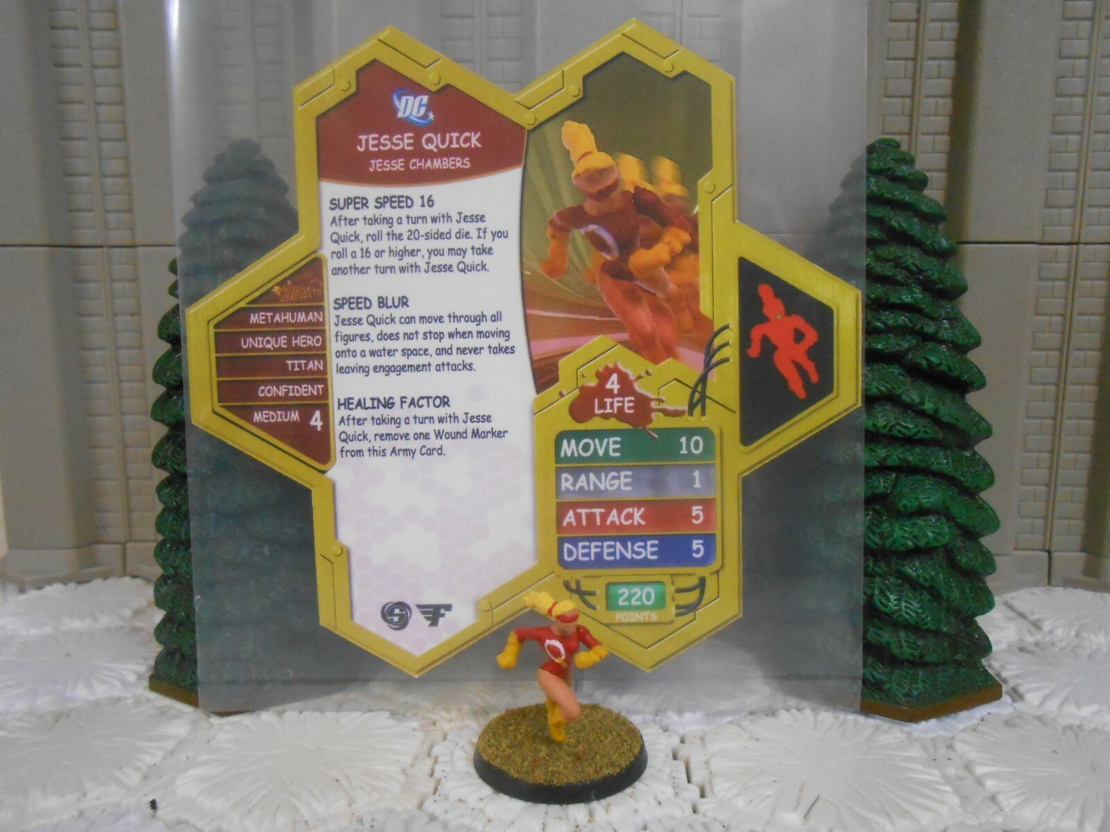 Heroscape Custom Jesse Quick Card & Fig DC Teen Titans Flash Justice ...