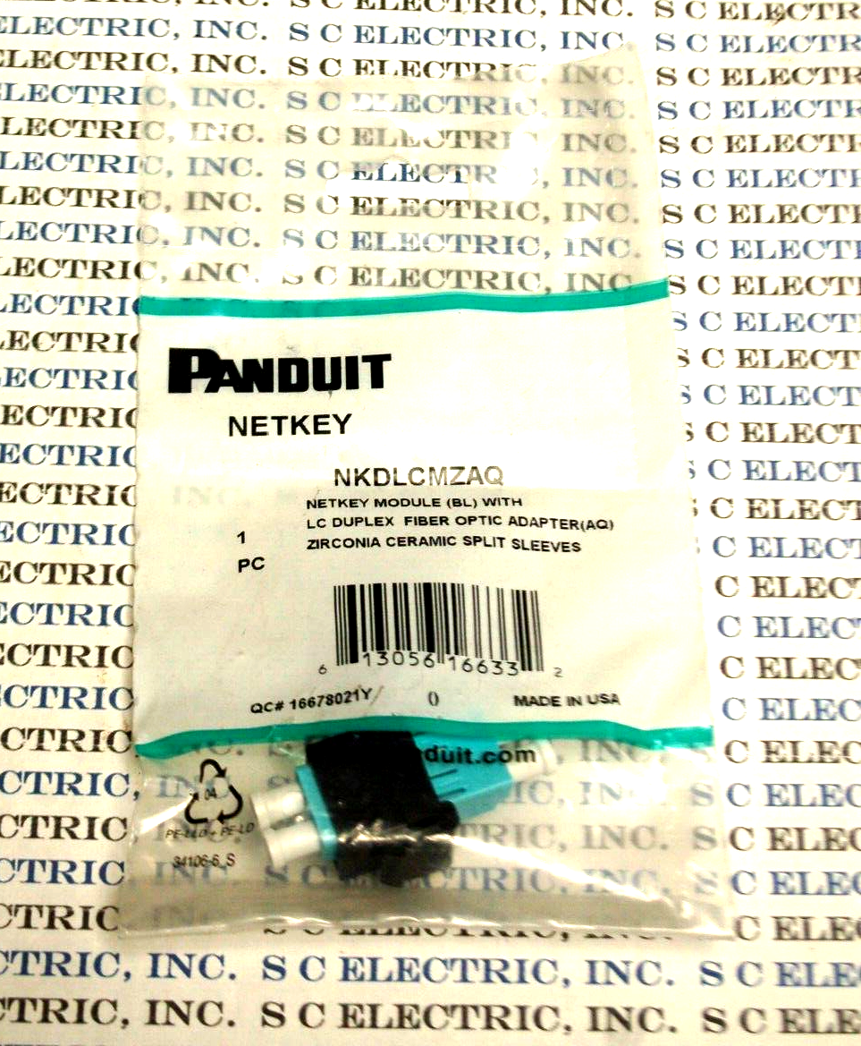 PANDUIT NKDLCMZAQ Netkey Module W/LC duplex fiber optic adapter AQ | eBay