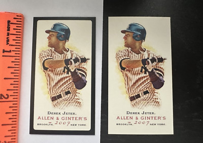 2007 Topps Allen & Ginter Black Bordered Mini Derek Jeter #150 Yankees ...