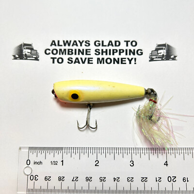 Rebel Pop-r Popping Topwater Crankbait Bone Color | eBay